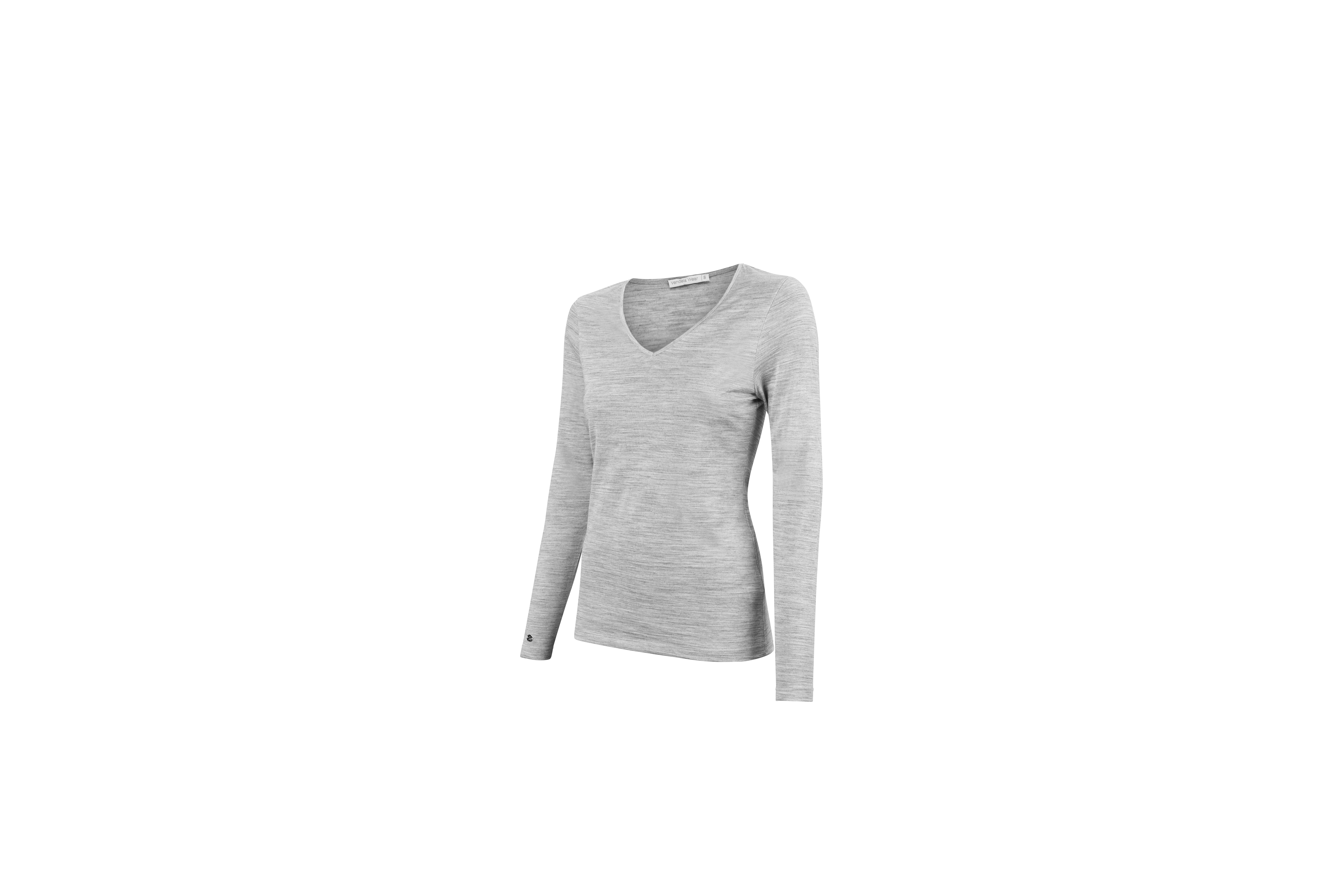 Vendela Wear Stella V-Neck Grey Melange, 1 stk. - Klær - Farmasiet.no