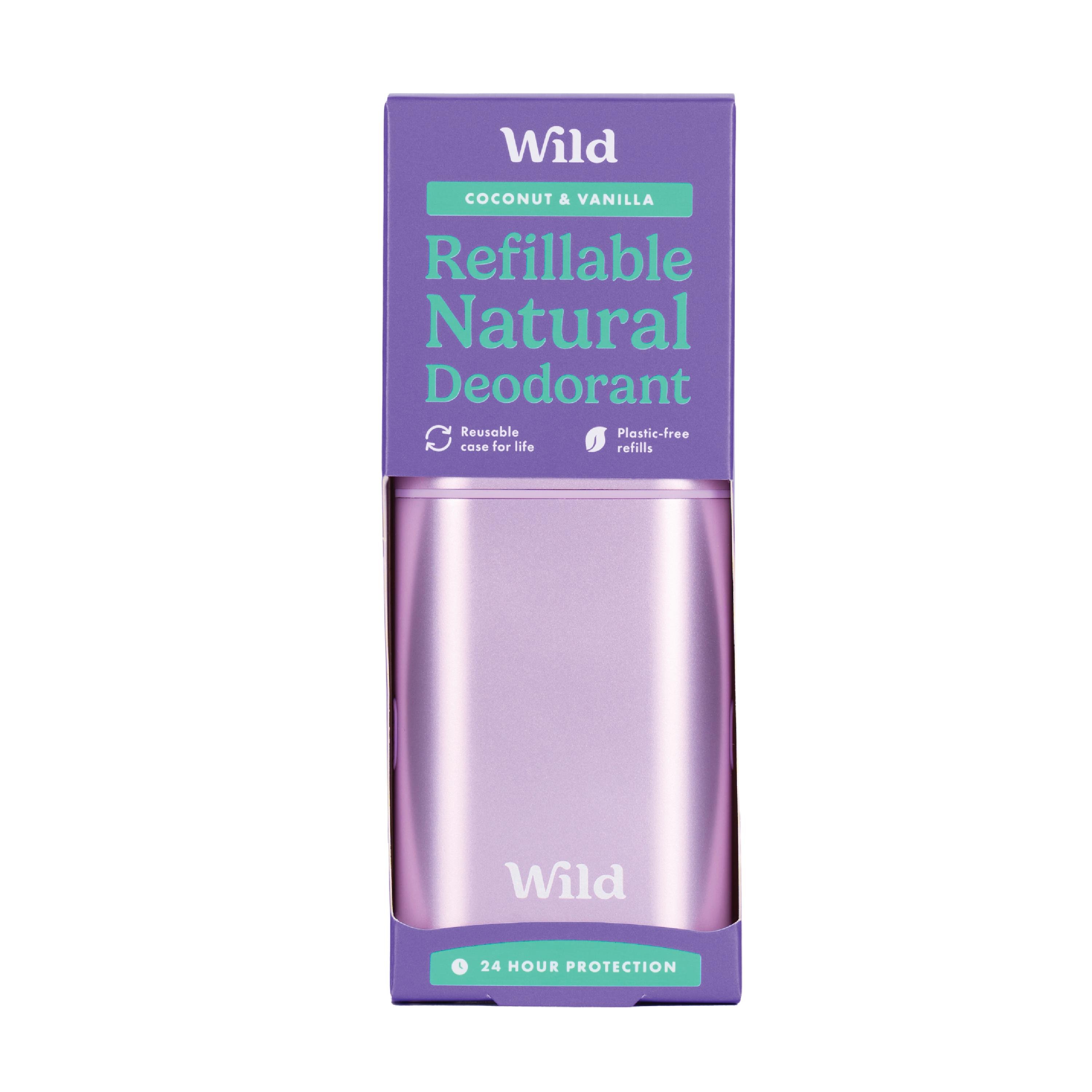Wild Deo Coconut & Vanilla Startpakke, Lilla, 40 g - Deodoranter ...