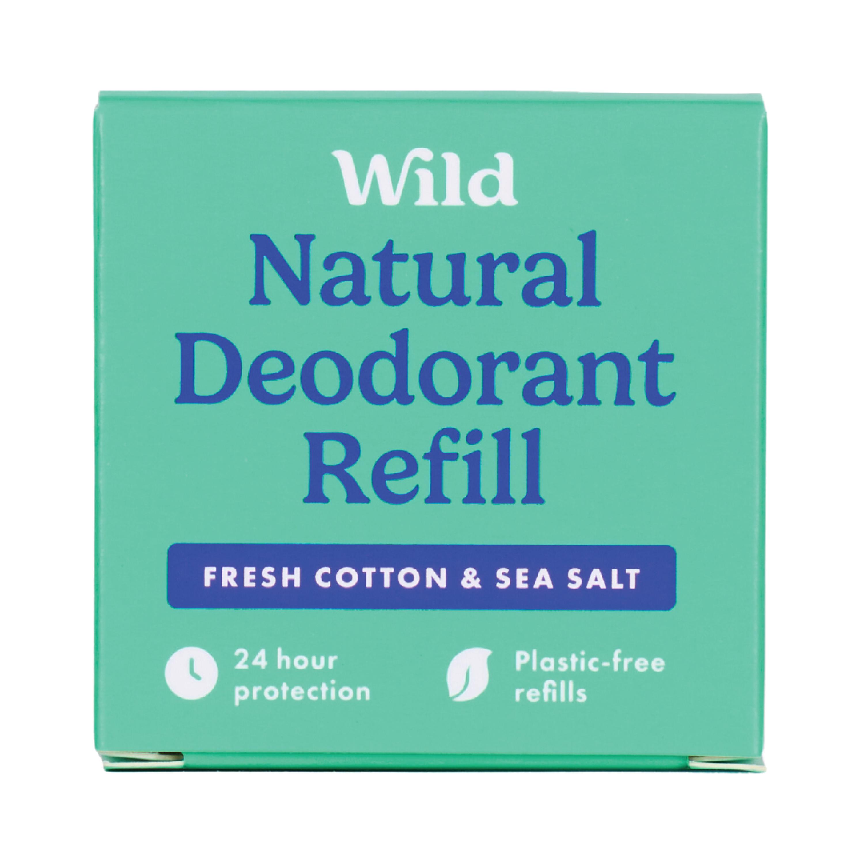 Wild Deo Cotton & Sea Salt Refill, 40 g - Deodoranter - Farmasiet.no