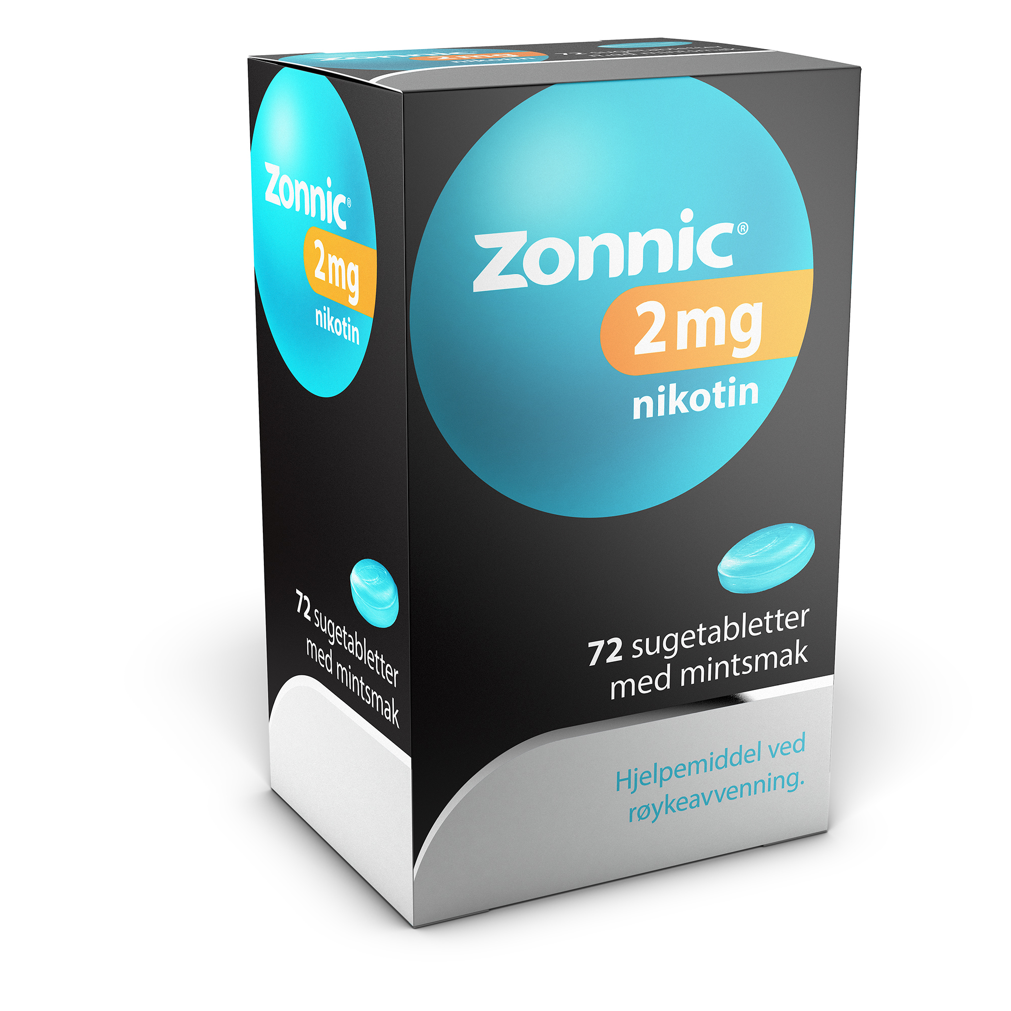 Zonnic Sugetablett 2mg mint, 72 stk. - Røykeslutt - Farmasiet.no