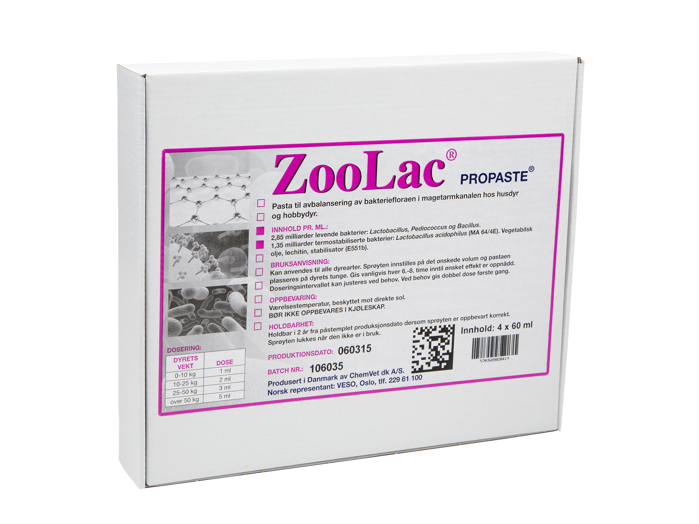 Zoolac Propaste, 4 x 60 ml - Dyrepleie - Farmasiet.no
