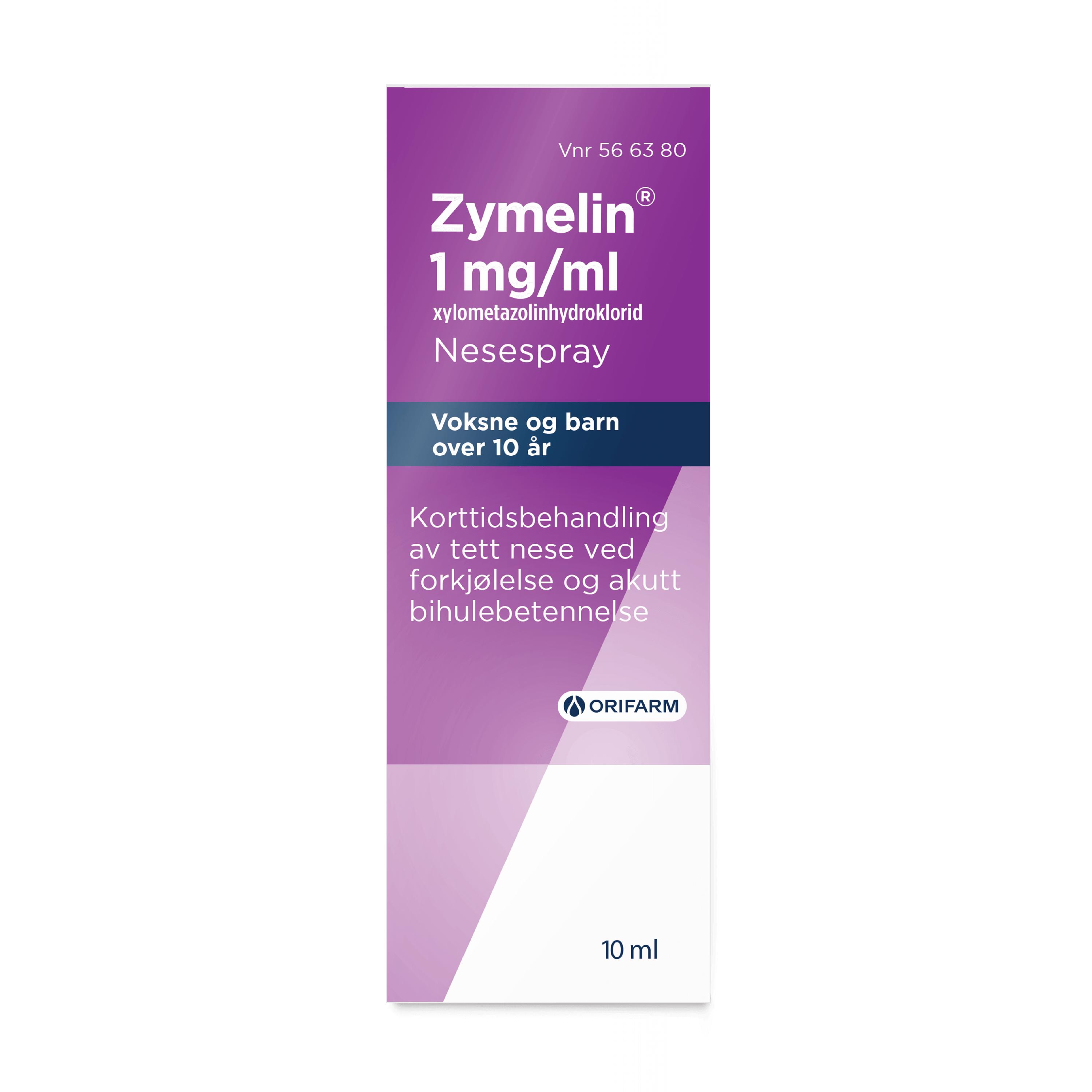 Zymelin 1 mg/ml nesespray, 10 ml - Nesespray og nesedråper - Farmasiet.no