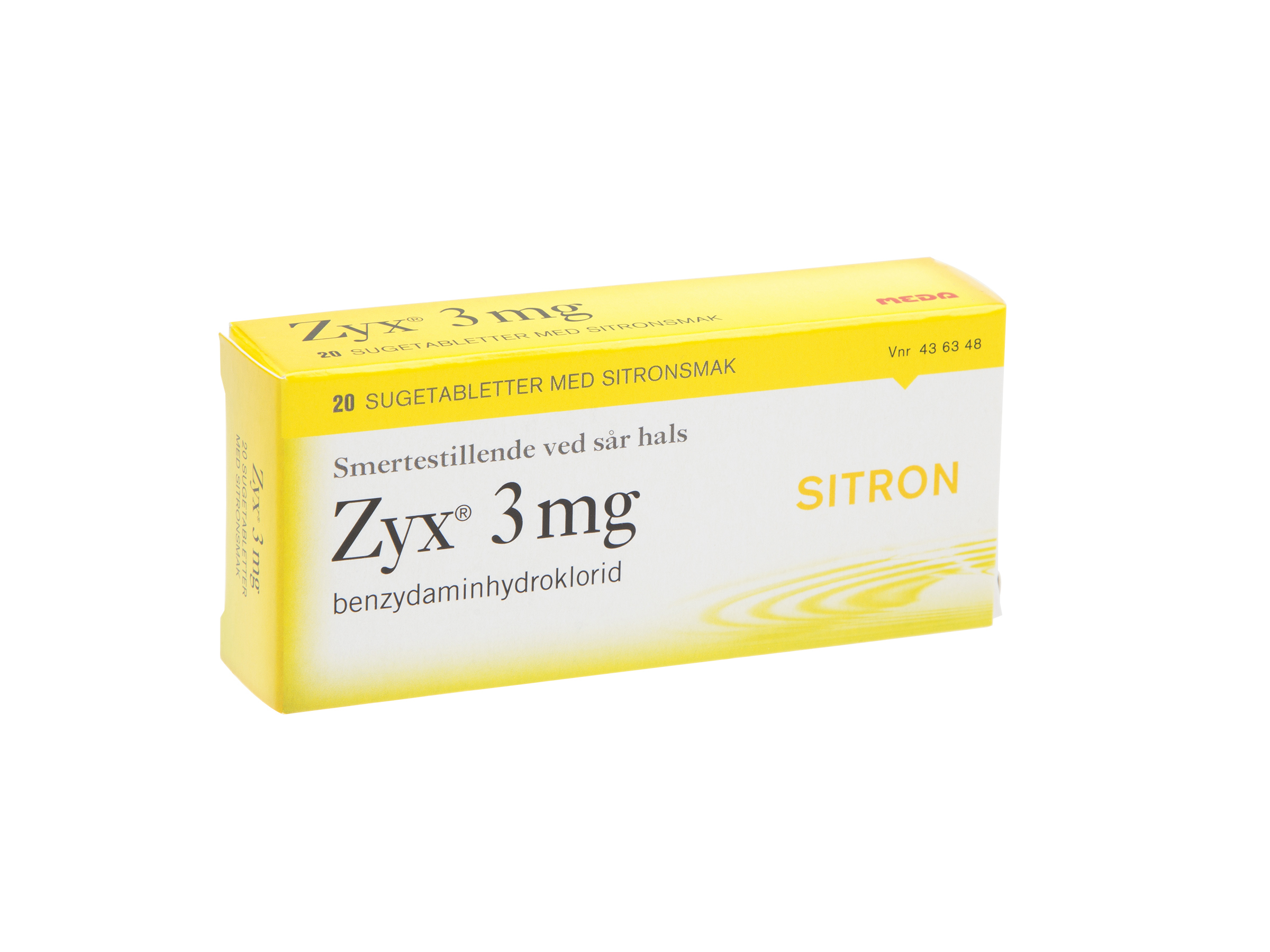 Zyx 3 mg sitron sugetabletter, 2 x 10 stk. - Hals og hoste - Farmasiet.no